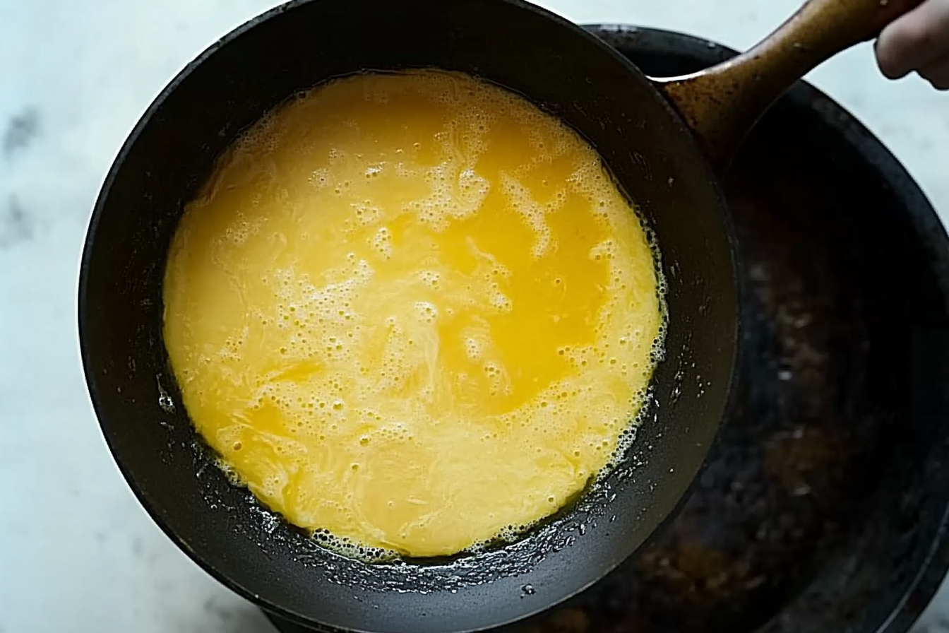 Chicken Omelet Recipe with Gruyere Cheese and Spinach