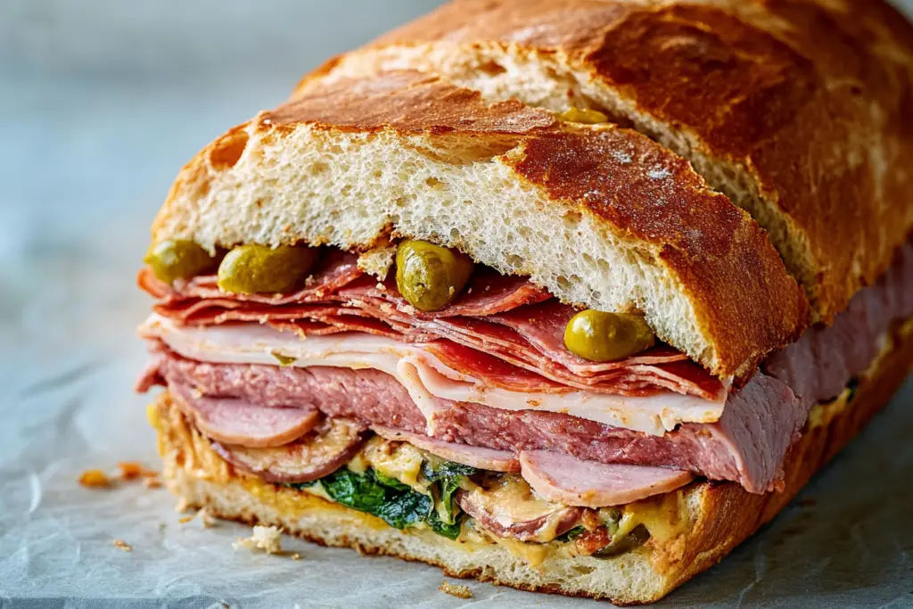Muffaletta Sandwich Recipe: A Delicious Italian Classic.