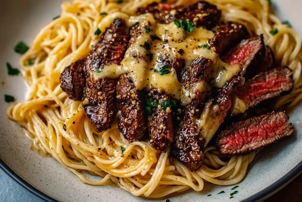 Garlic Butter Steak Lightning Noodles