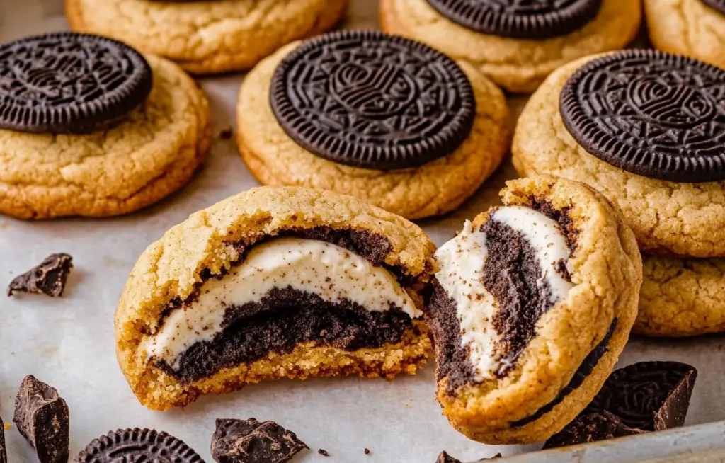 Jumbo Oreo Stuffed Chocolate Chip Cookies
